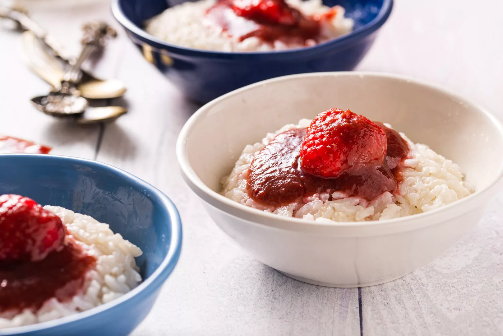 Rice Pudding with Raspberry Sauce – Little Pans